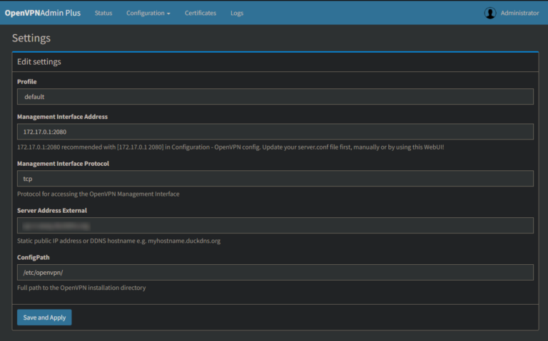 Openvpn Admin Plus An Admin Web User Interface For Openvpn Servers